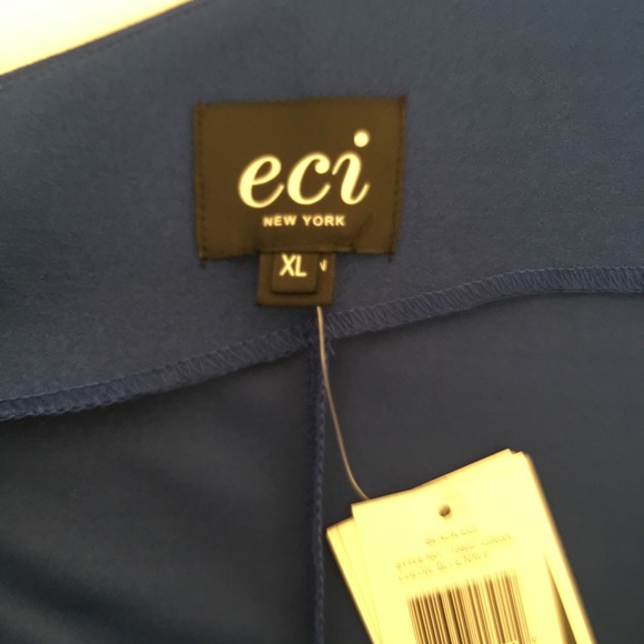 ECI | Dresses | Eci Oneshoulder Tonal Sheath Dress Royal Blue Xl | Poshmark